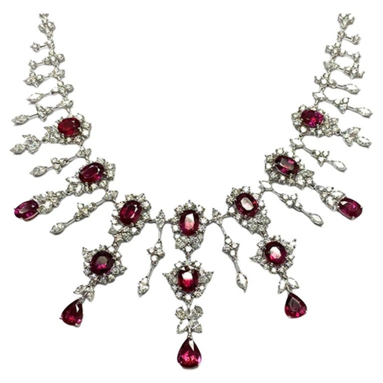 NWT $275,000 18KT Fancy Large Glittering Fancy Natural Ruby Diamond ...