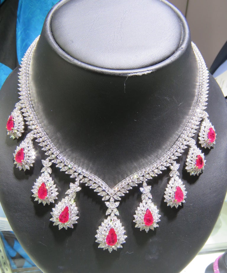 NWT $275, 000 Rare Fancy 18KT Gold 60CT Gorgeous Important Ruby Diamond ...