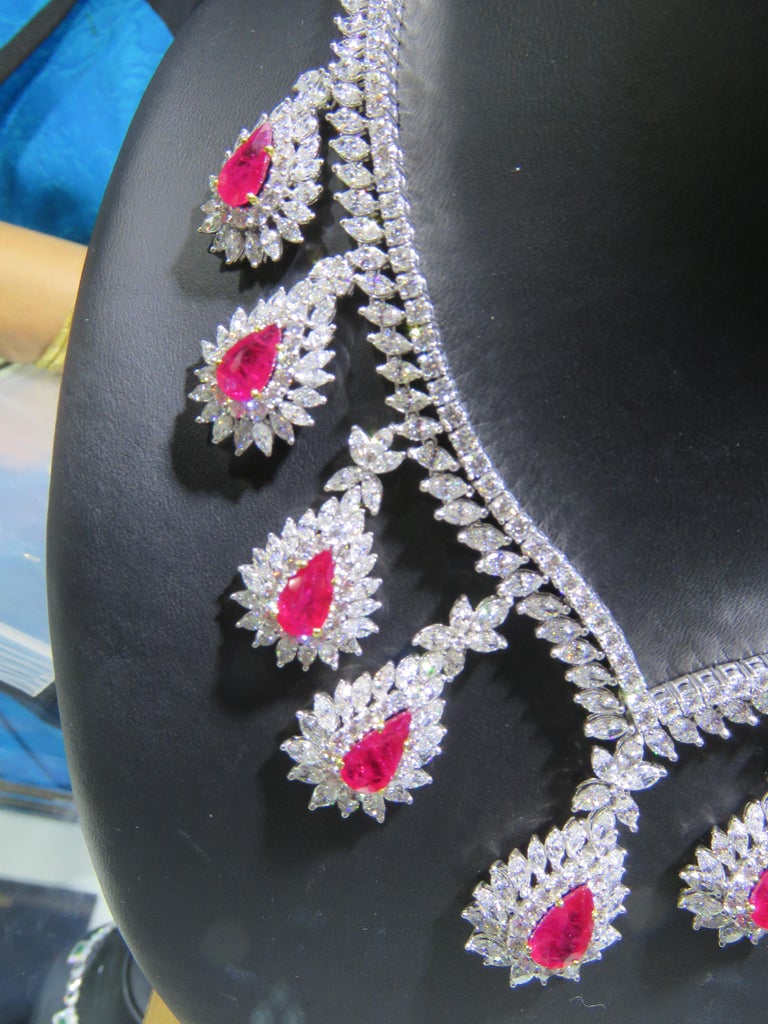 NWT $275, 000 Rare Fancy 18KT Gold 60CT Gorgeous Important Ruby Diamond ...