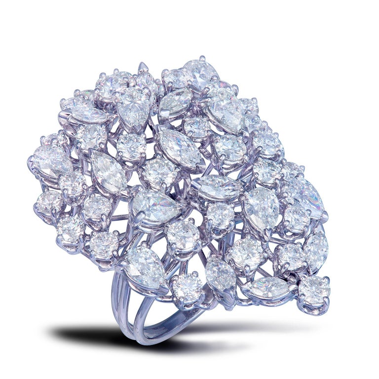 NWT $55, 000 18KT Fancy Large Magnificent Glittering 8CT Fancy Diamond ...