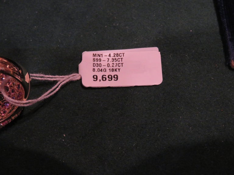 NWT $9,699 18KT Fancy Large Glittering 12CT Fancy Morganite Pink ...