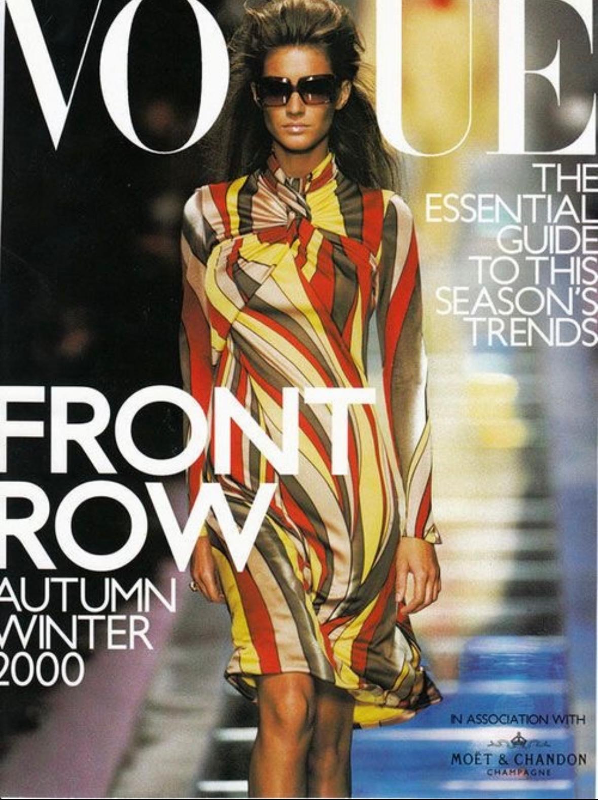 NWT F/W 2000 Gianni Versace by Donatella Brown Red Abstract Multicolor ...