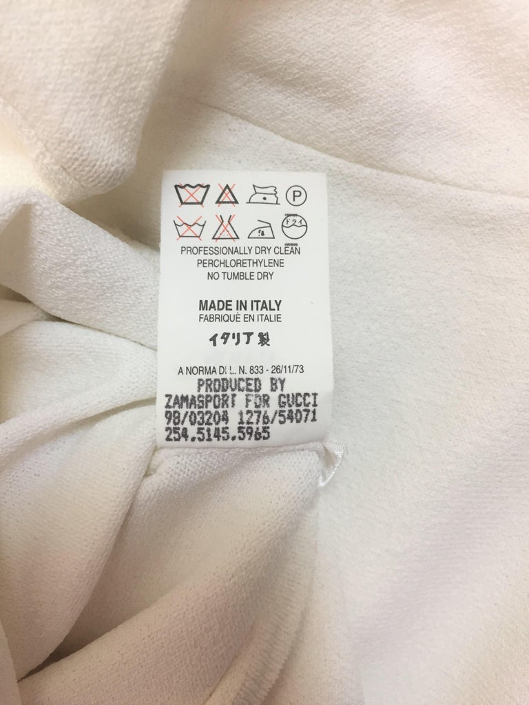 NWT S/S 1998 Gucci by Tom Ford Semi-Sheer White Bodycon Wiggle Dress ...