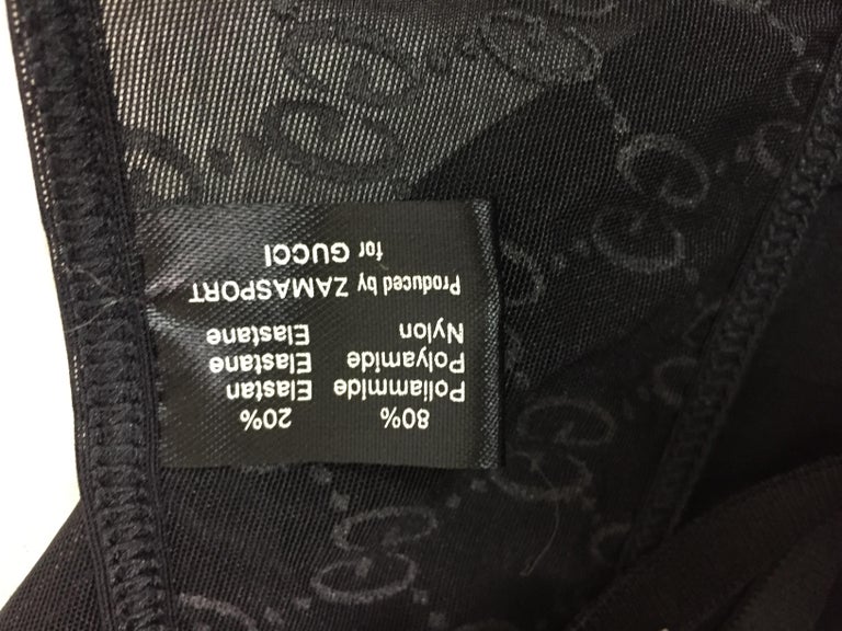 NWT S/S 1998 Gucci Tom Ford Black Crystal Logo Monogram Panty Bra and ...