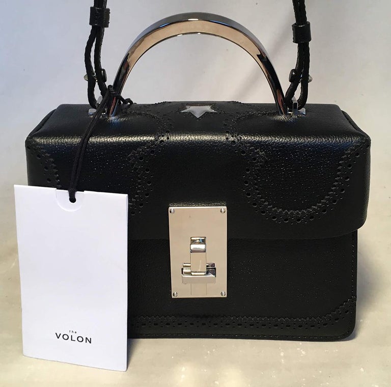 NWT The Volon Black Leather Alice Crossbody Box Shoulder Bag For Sale ...