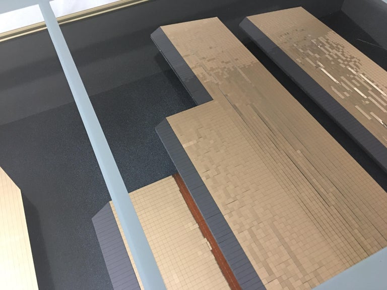 NYC Cityscape Cubist Gold and Black Mirror Wall Art by Jon Gilmore ...