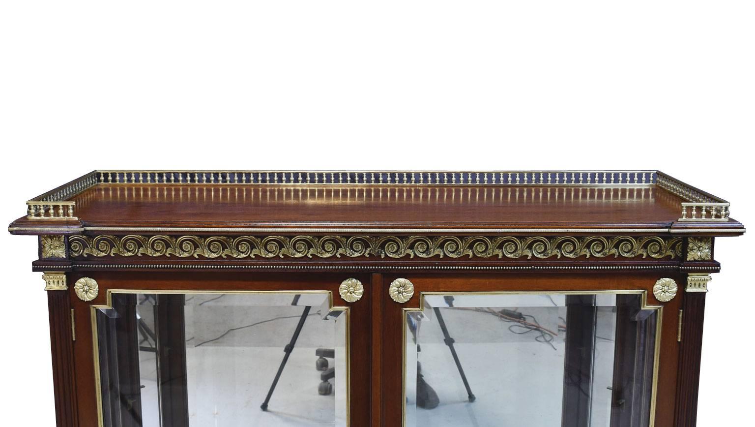 NYC Gilded Age Louis XVI Style Display Cabinet, Attributable to Leon ...