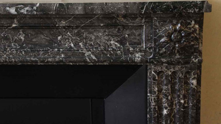 1880s Louis XVI Dark Gray Marble French Regency Mantel NYC Waldorf ...
