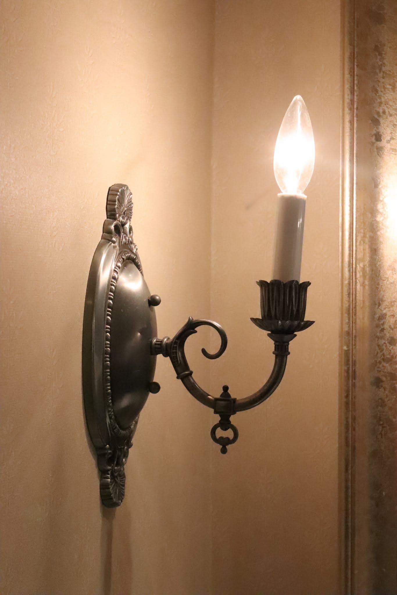 Waldorf Astoria Hotel Sconce Brushed Nickel Single Light For Sale at ...