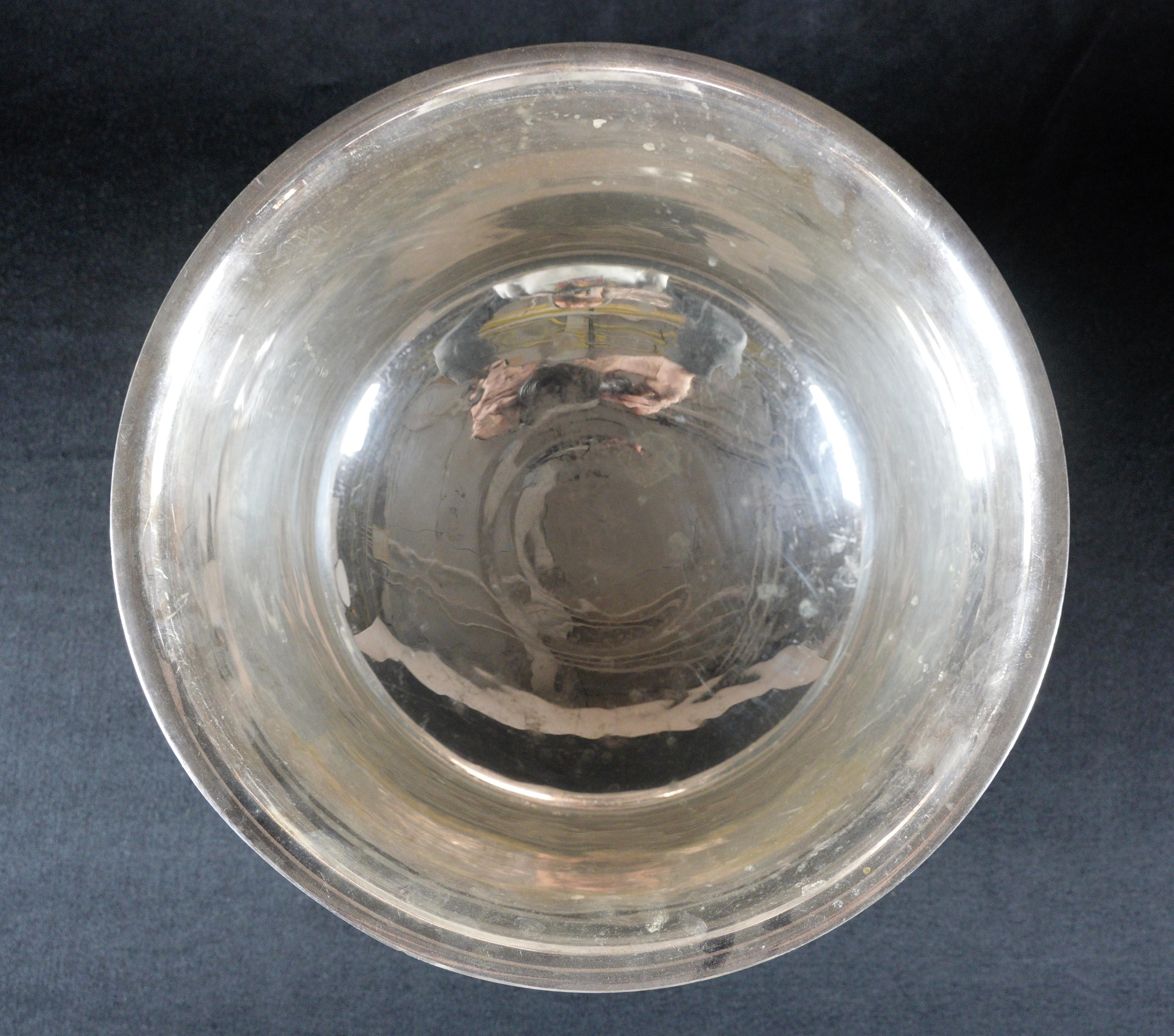 NYC Waldorf Astoria Hotel Steel Champagne Bowl at 1stDibs