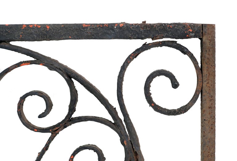 NYC Wrought Iron Fencing Piece Spiral and Floral Rosettes Design For ...