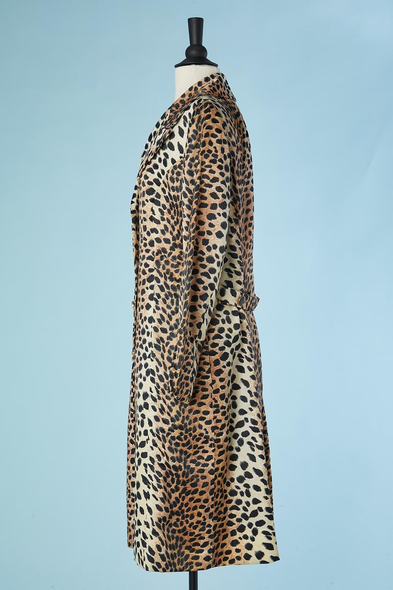 Nylon raincoat in leopard print Lilli Ann Circa 1970's For Sale at 1stDibs