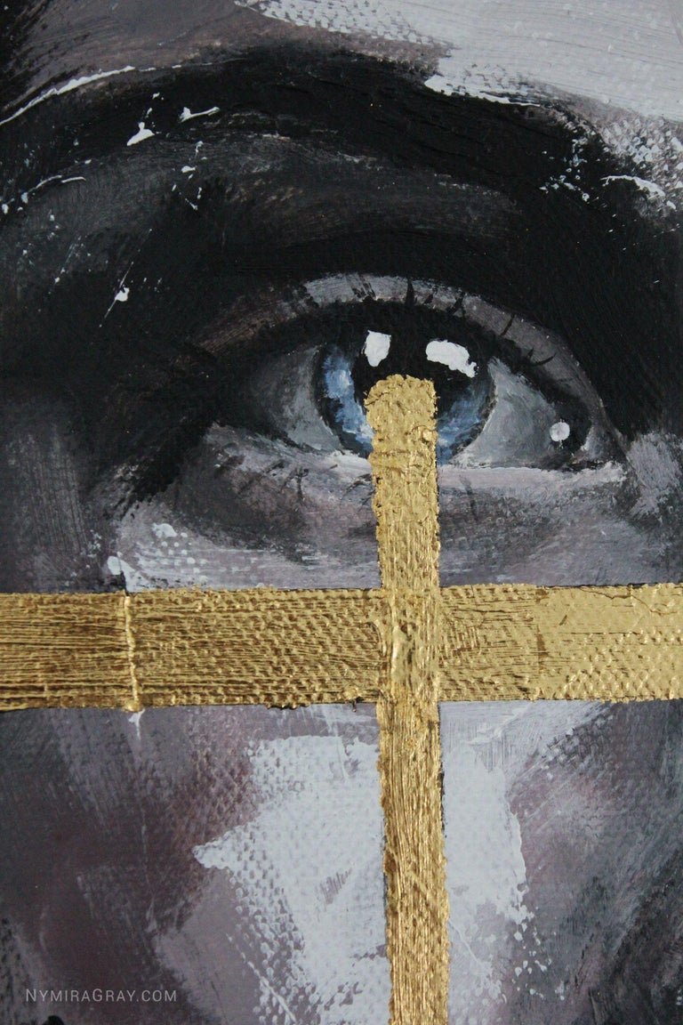 Nymira Gray - One (GOLD SERIES), Painting, Acrylic on Canvas For Sale ...