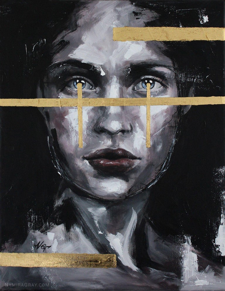 Nymira Gray - One (GOLD SERIES), Painting, Acrylic on Canvas For Sale ...