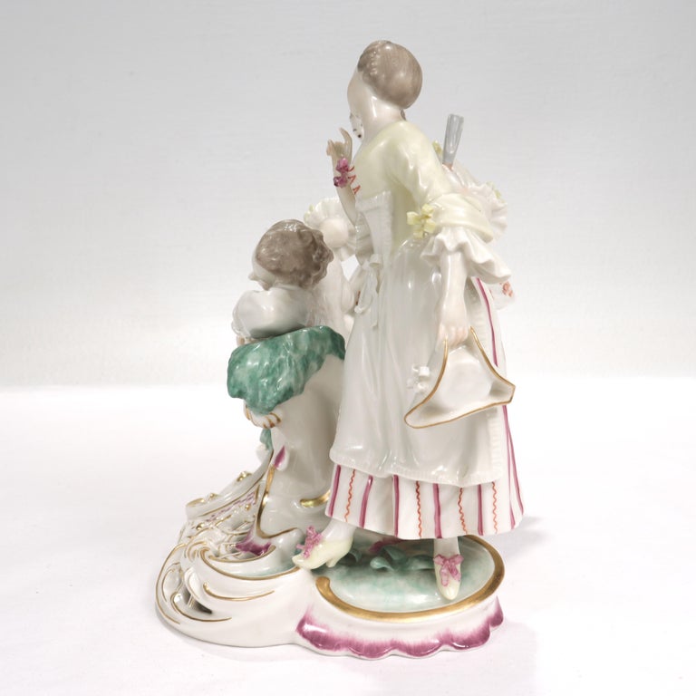 Nymphenburg Porcelain Figurine of the Disturbed Slumberer/Der Gestörte ...