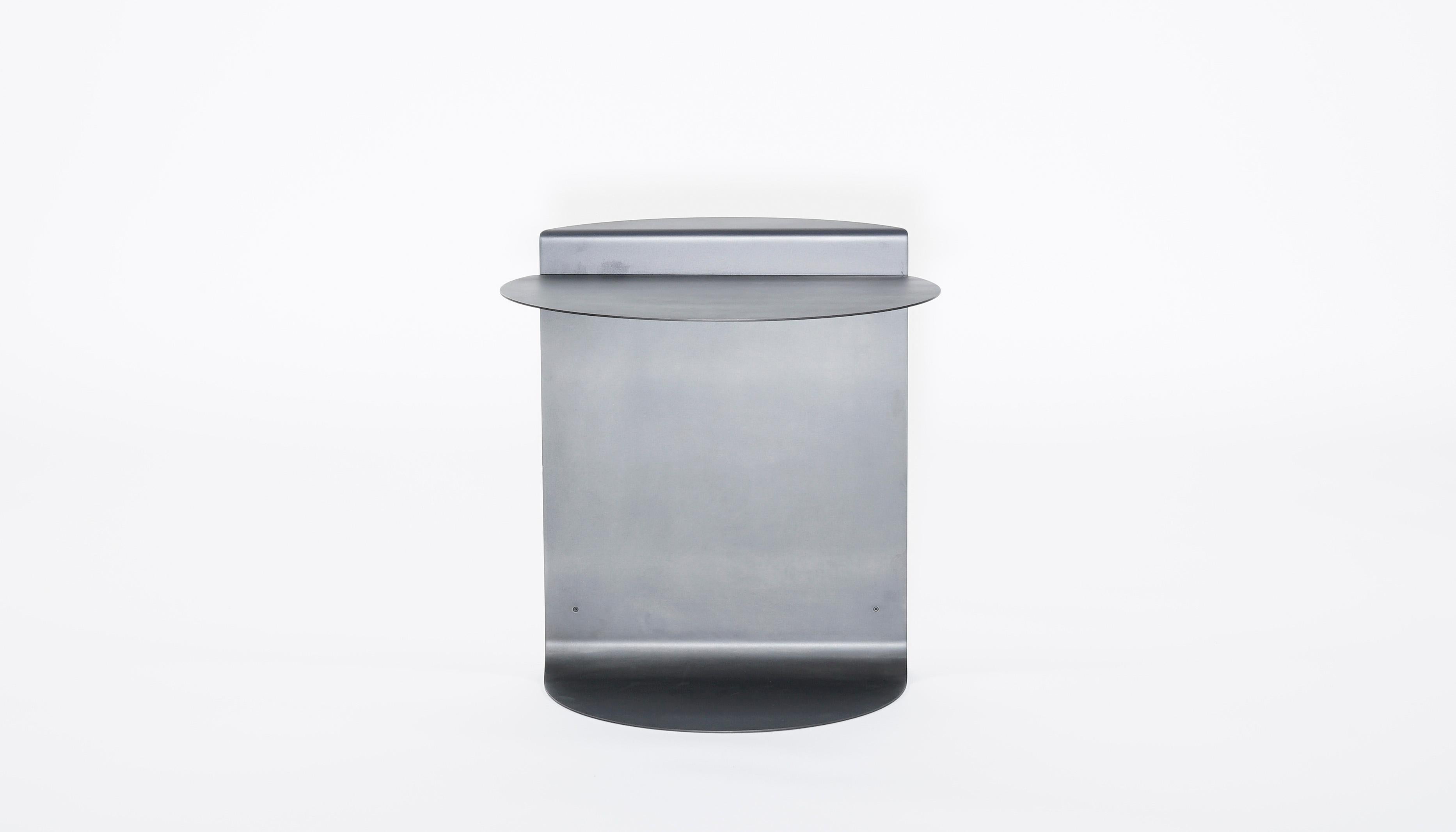 O Table in Blackened Stainless Steel by Estudio Persona For Sale at 1stDibs