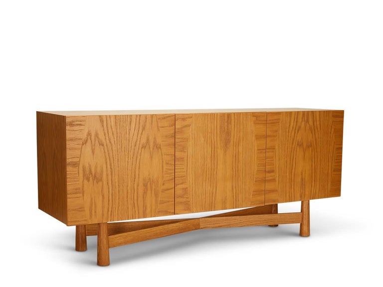 Oak 3-Door Bronson Cabinet by Lawson-Fenning For Sale at 1stDibs