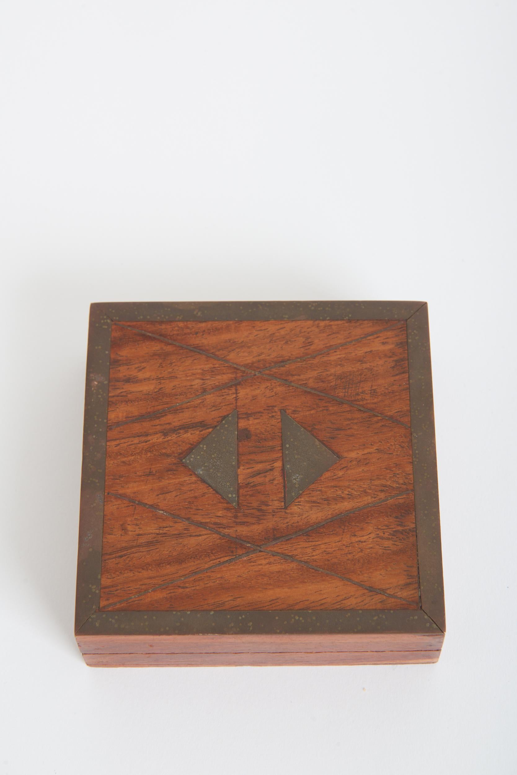 Oak and Brass Box For Sale at 1stDibs
