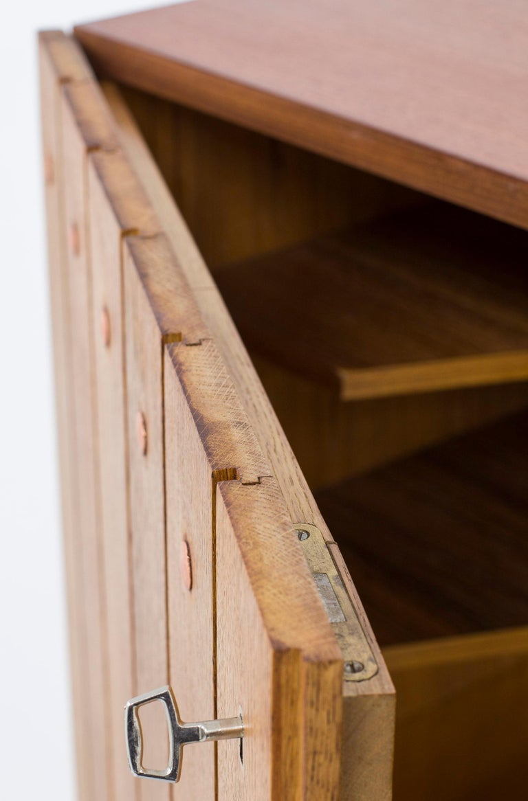 Oak and Brass Car Cabinet by Bjørn Engø, Norwegian Modern, Norway ...