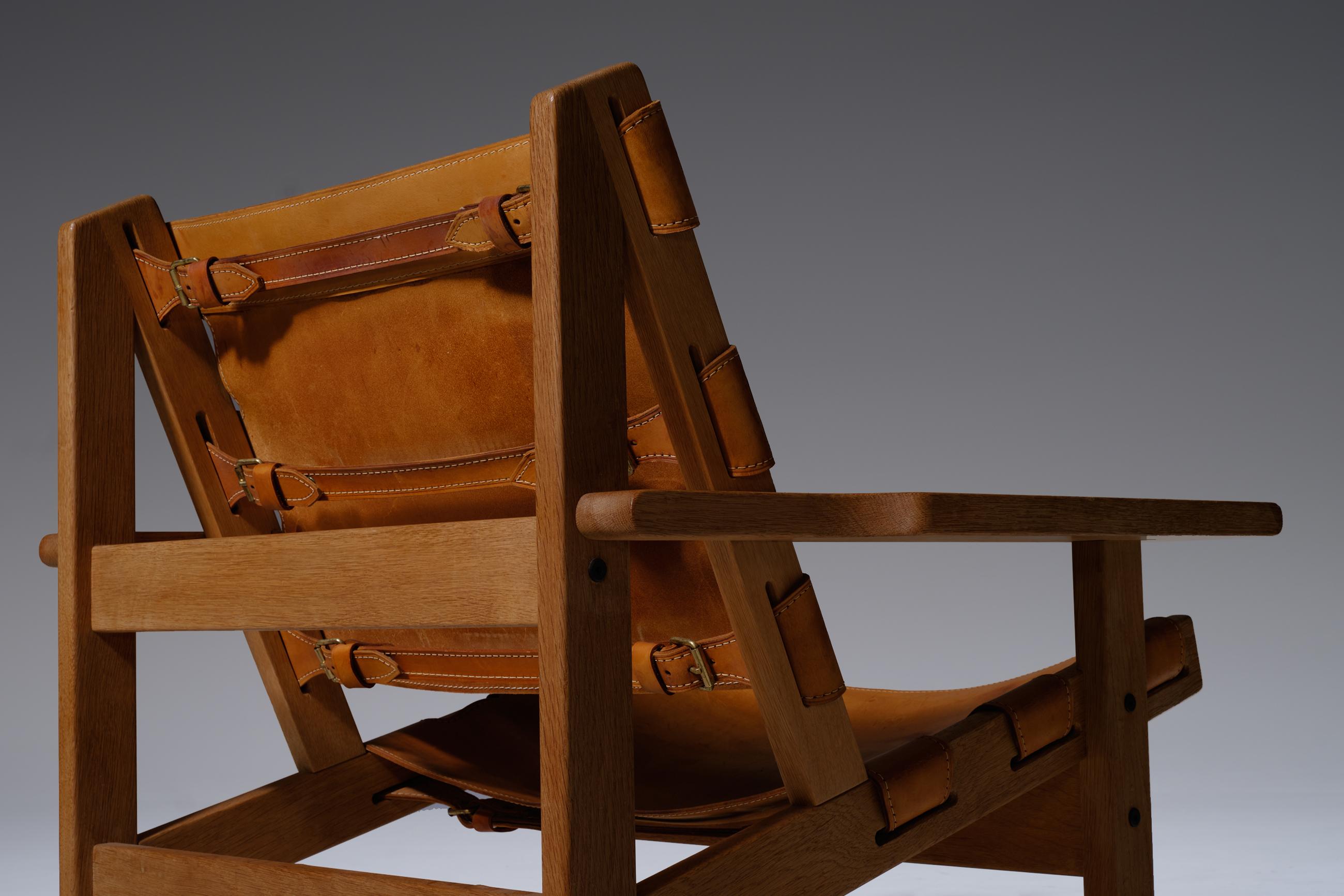 Oak and Cognac Saddle Leather ‘Hunting Chairs’ by Kurt Østervig for K.P ...