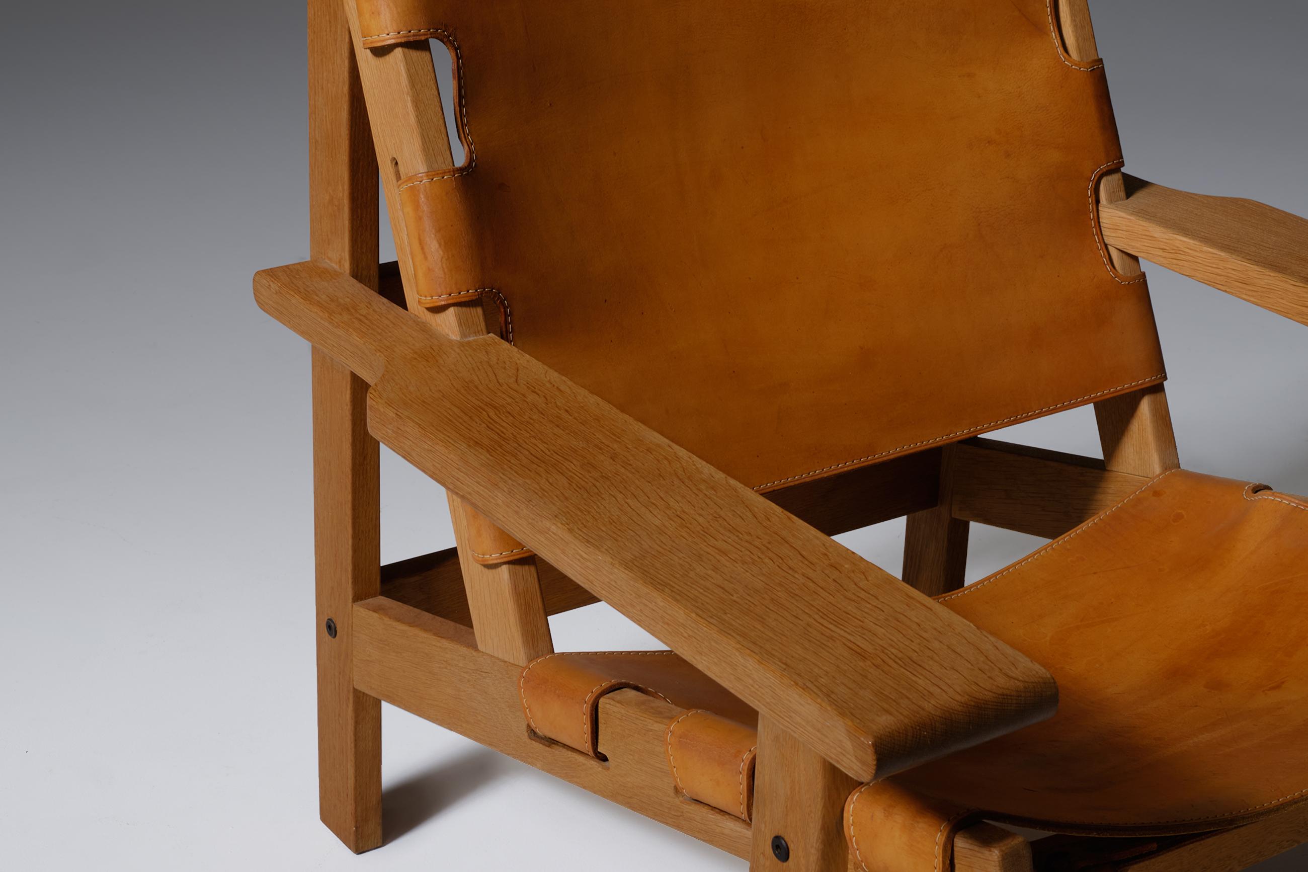 Oak and Cognac Saddle Leather ‘Hunting Chairs’ by Kurt Østervig for K.P ...