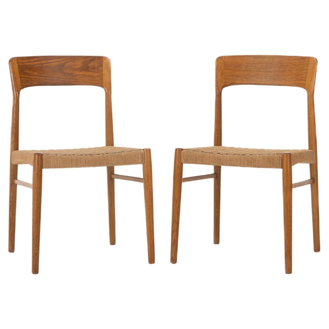 Set of 6 Danish Dining Chairs by Henning Kjaernulf for Korup ...