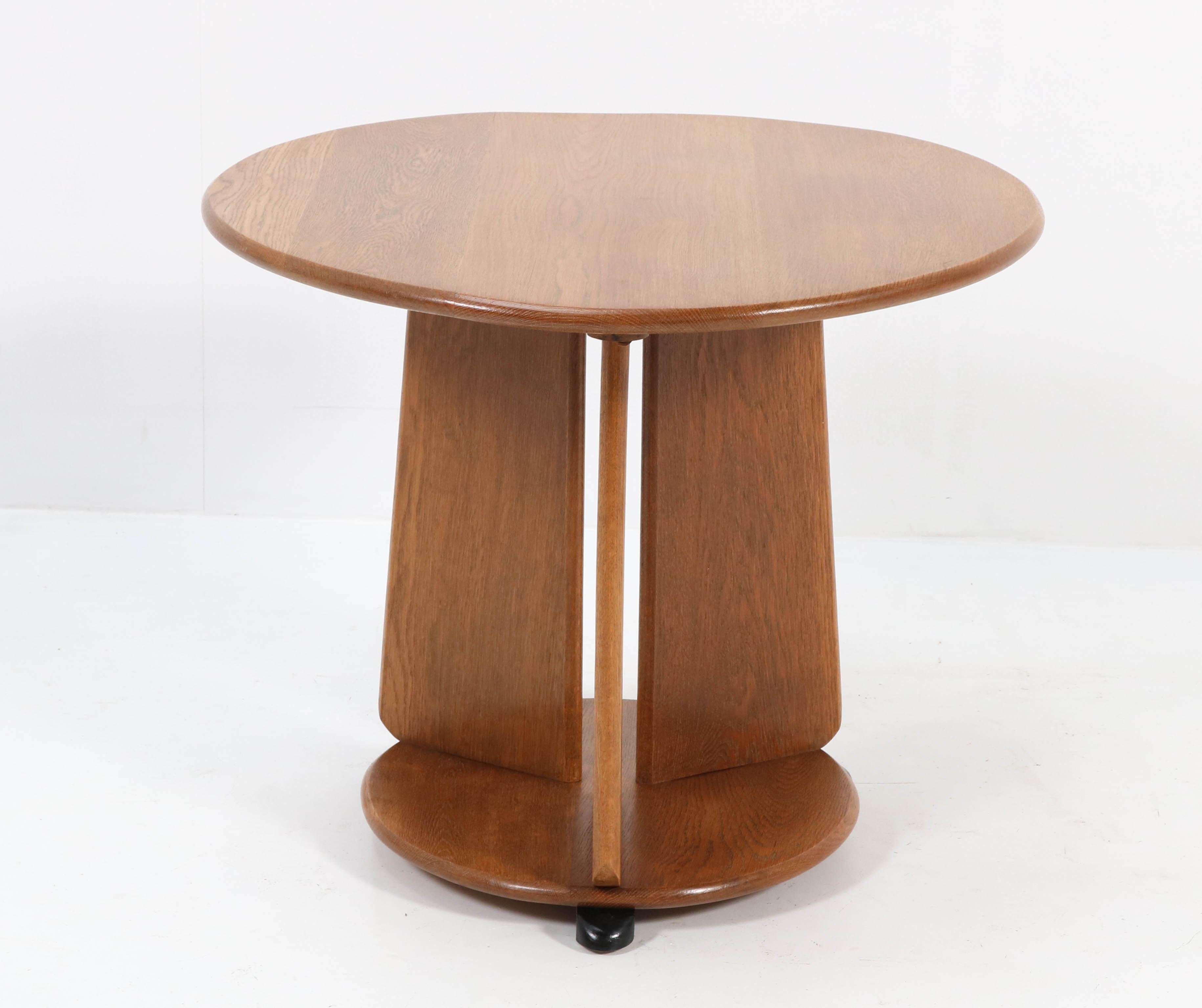 Oak Art Deco Amsterdam School Coffee Table by Willem Penaat for Metz ...