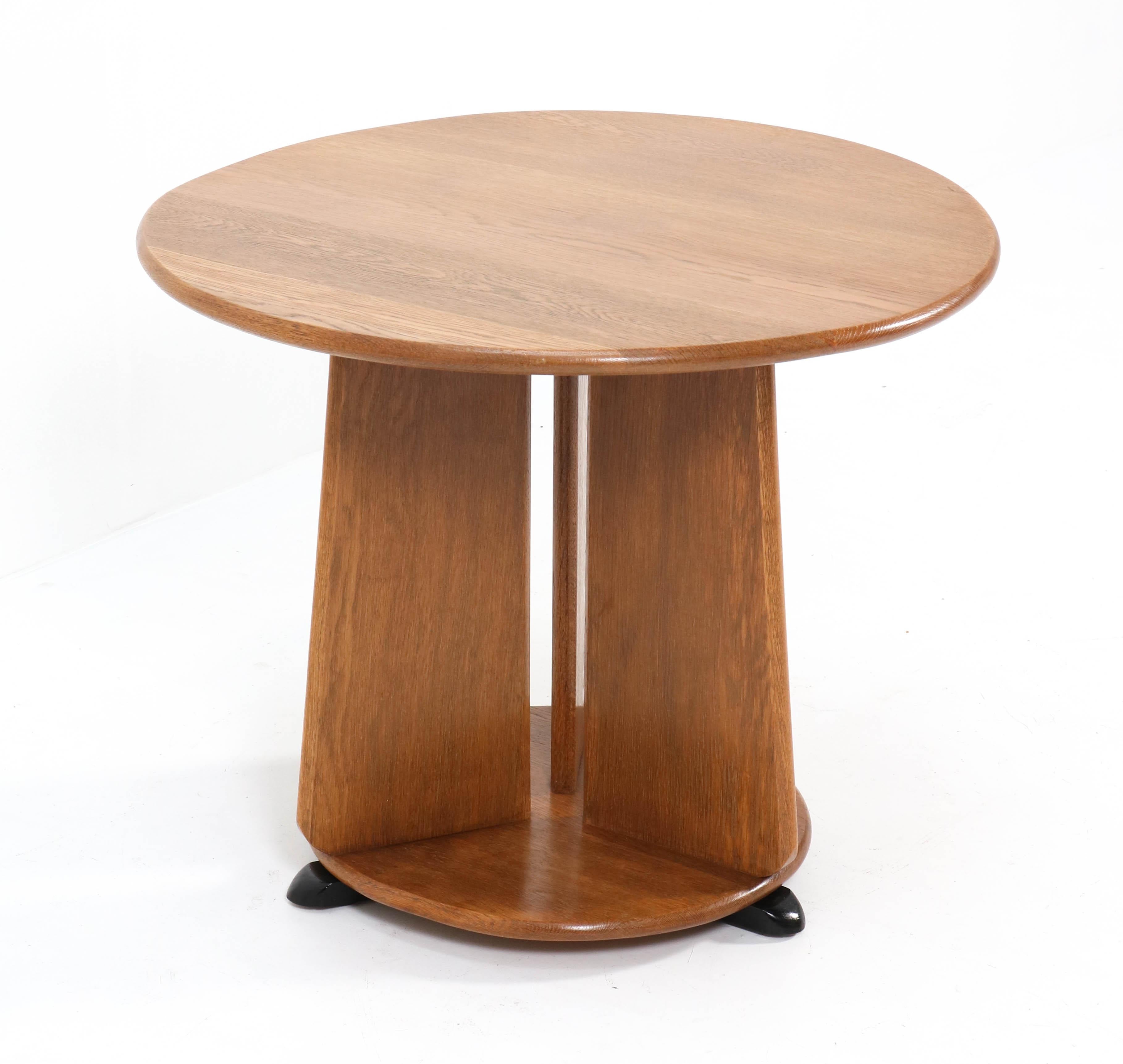 Oak Art Deco Amsterdam School Coffee Table by Willem Penaat for Metz ...