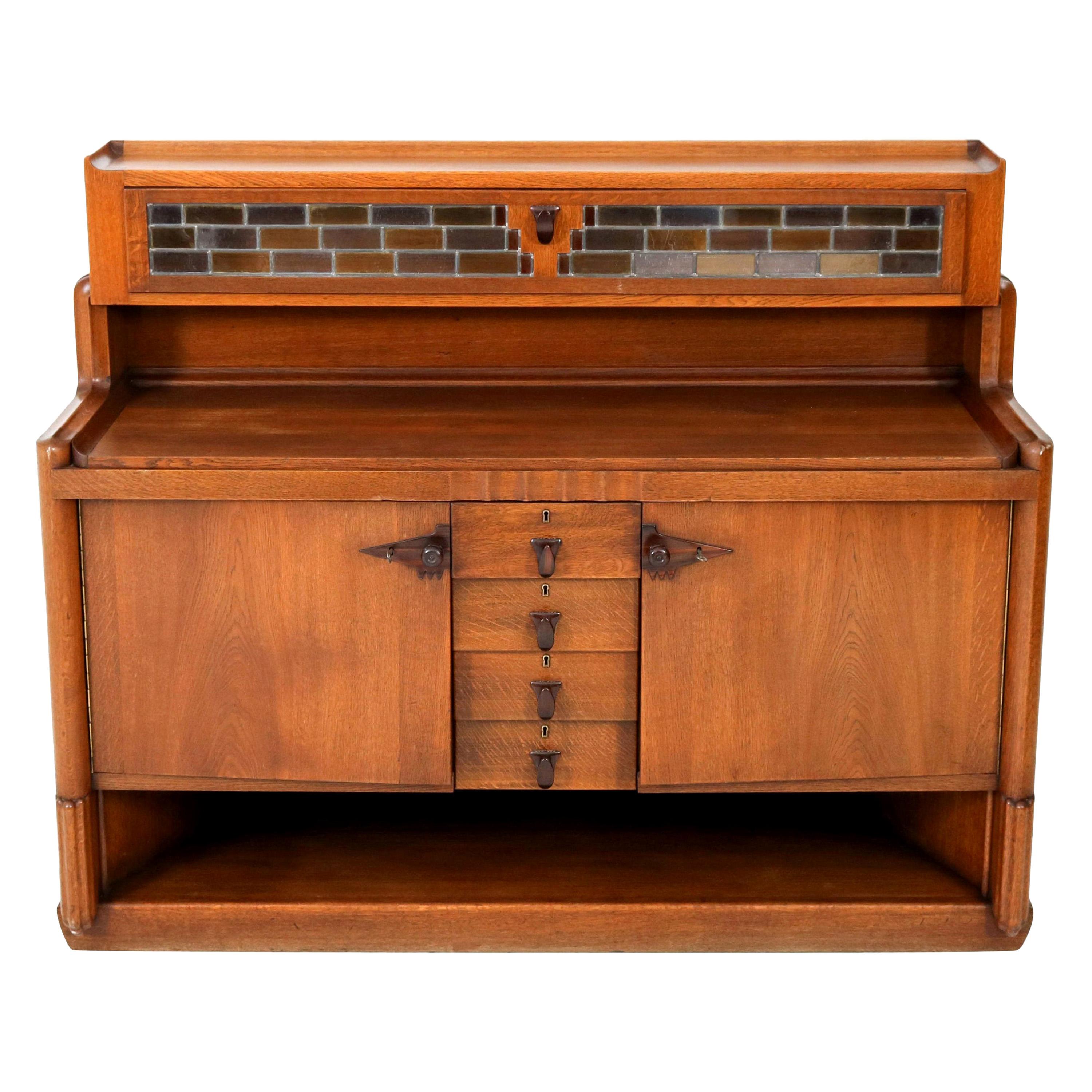 Hildo Krop Important Cabinet in Oak, Designed for His Own Home, De ...