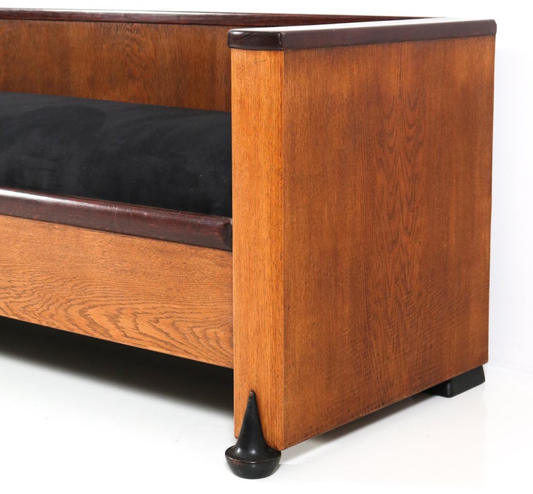 Oak Art Deco Amsterdamse School Bench or Sofa by Piet Kramer, 1920s at ...
