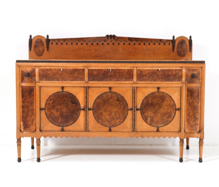 Oak Art Deco Amsterdamse School Credenza or Sideboard by Spier's ...