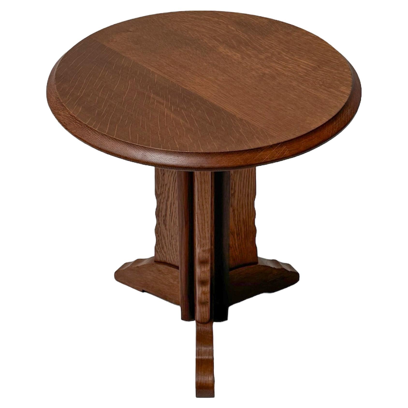 Walnut Art Deco Amsterdamse School Side Table or Pedestal, 1920s at 1stDibs