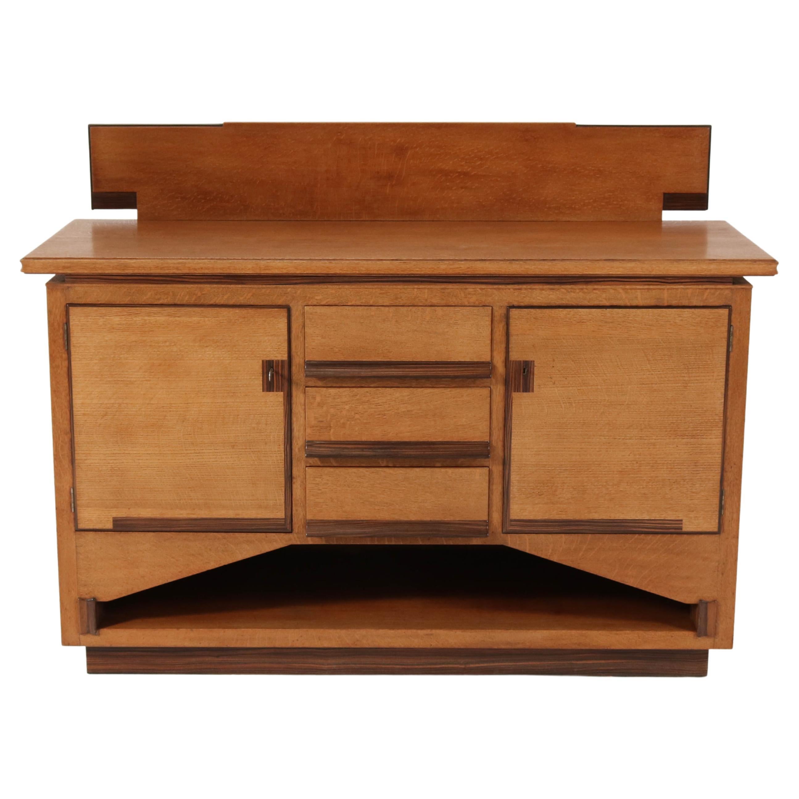 Vintage Midcentury Art-Deco Blond Oak Sideboard, Credenza by Charles ...