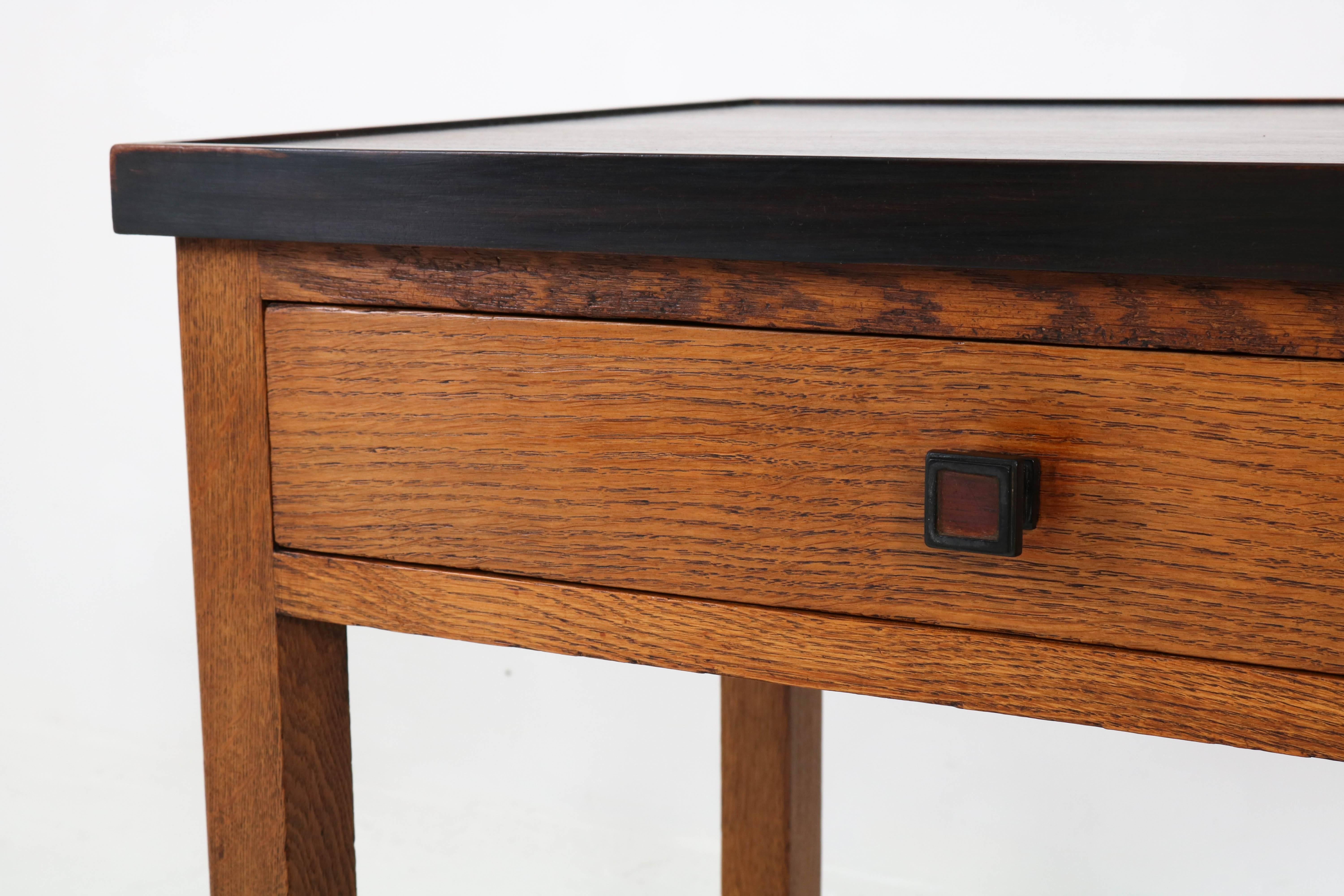 Oak Art Deco Haagse School Tea Table by Henk Wouda for Pander, 1924 at ...