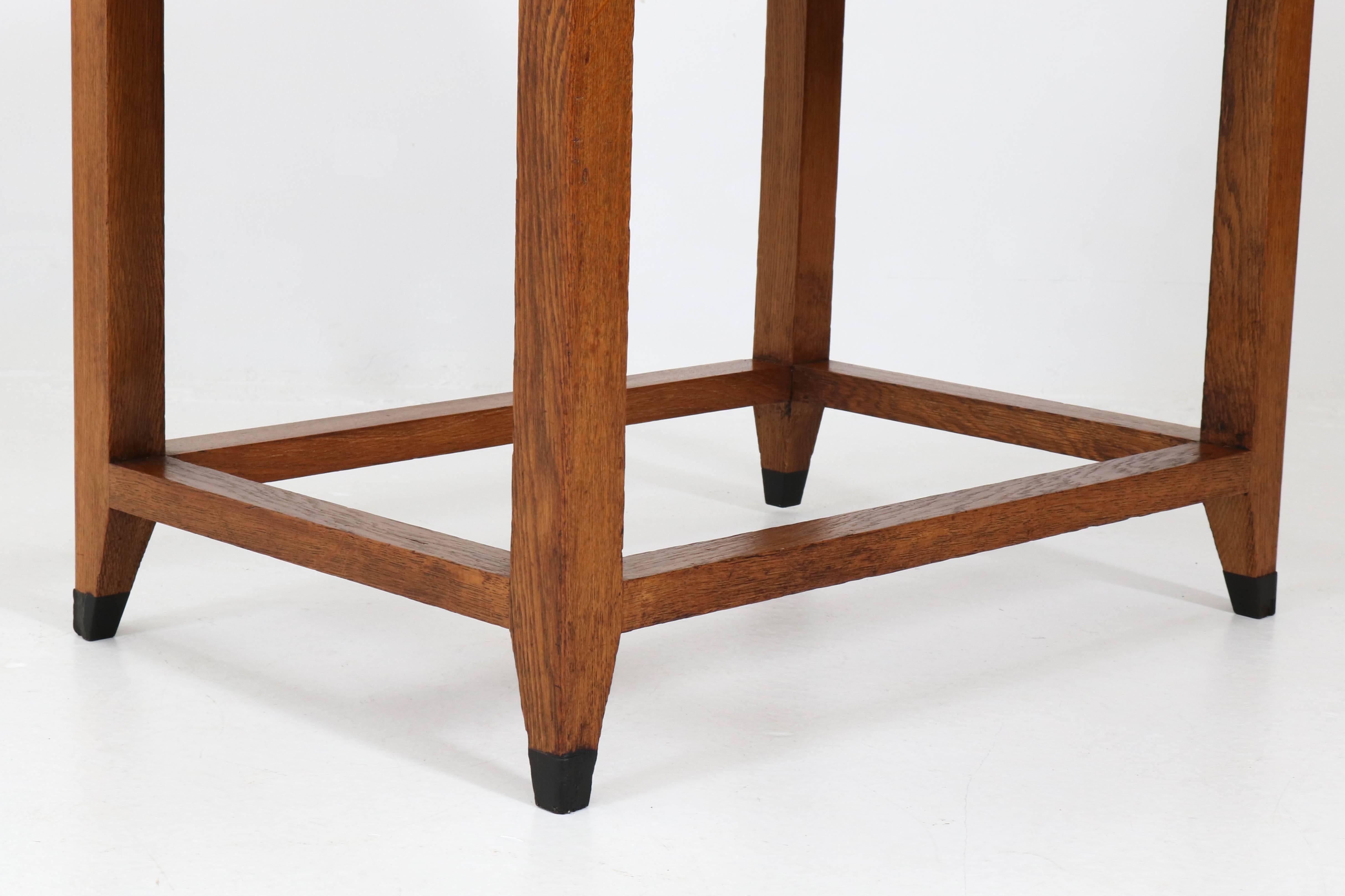 Oak Art Deco Haagse School Tea Table by Henk Wouda for Pander, 1924 at ...