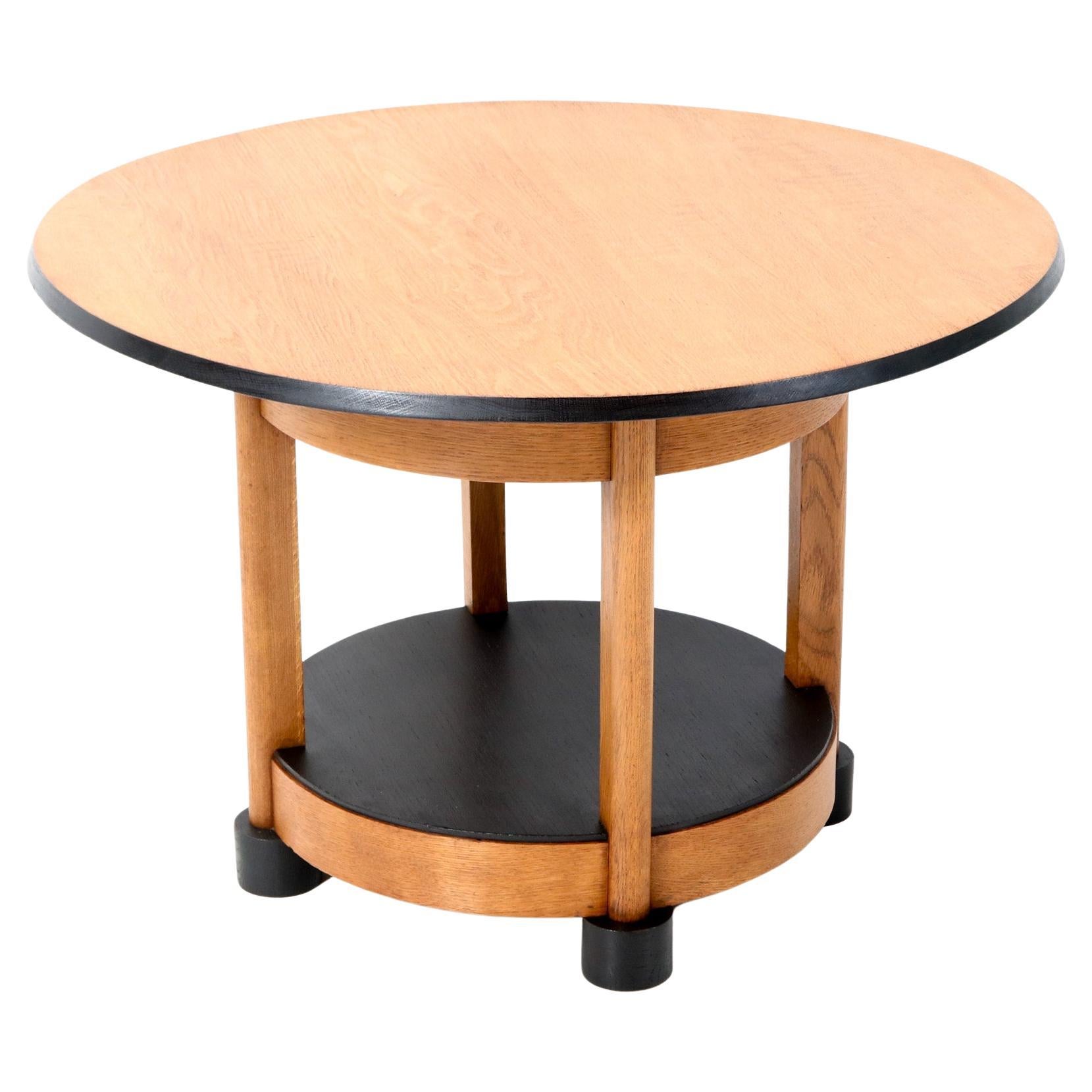 Oak Art Deco Modernist Coffee Table by Willem Penaat for Metz and Co ...