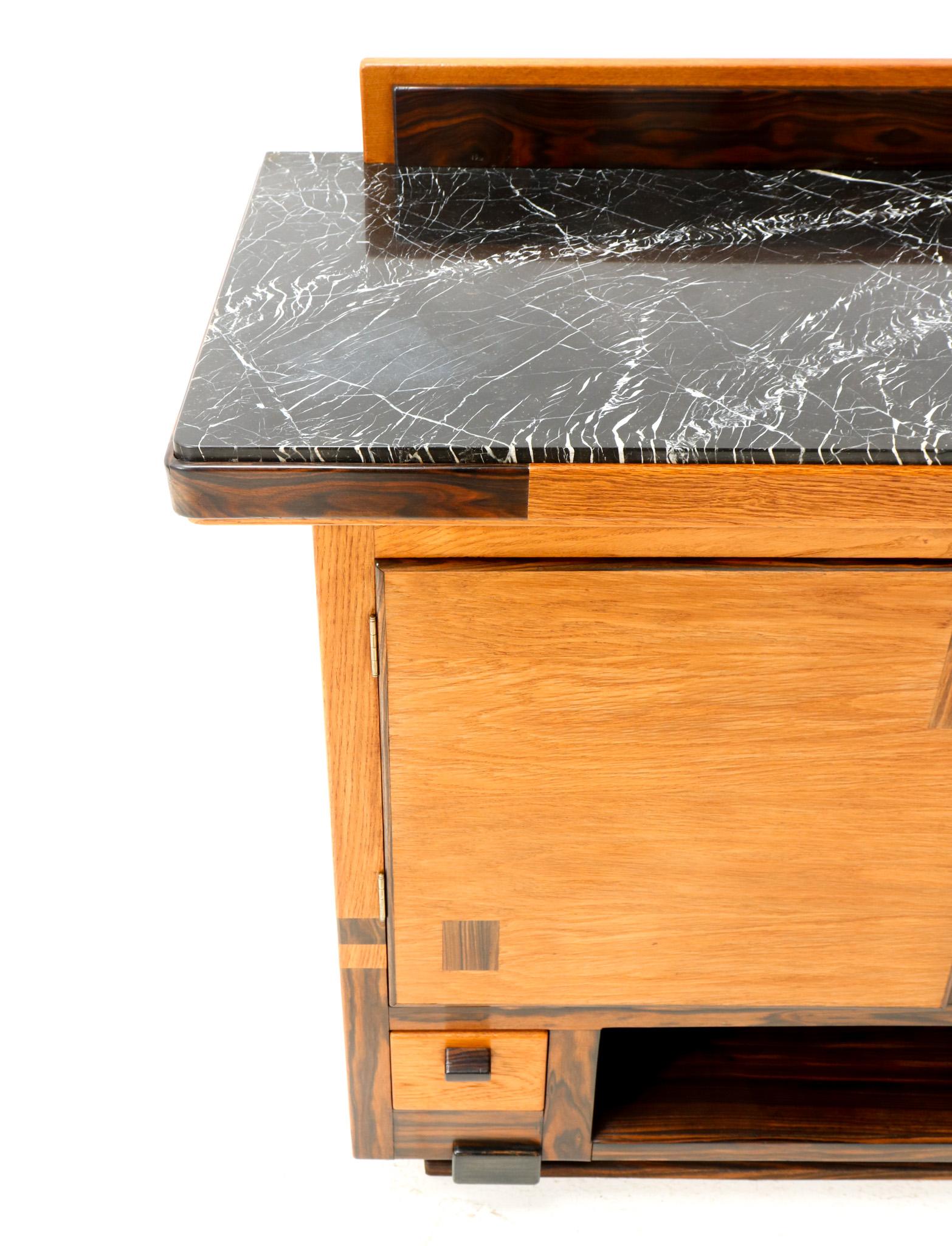 Oak Art Deco Modernist Credenza or Sideboard by Anton Lucas Leiden ...