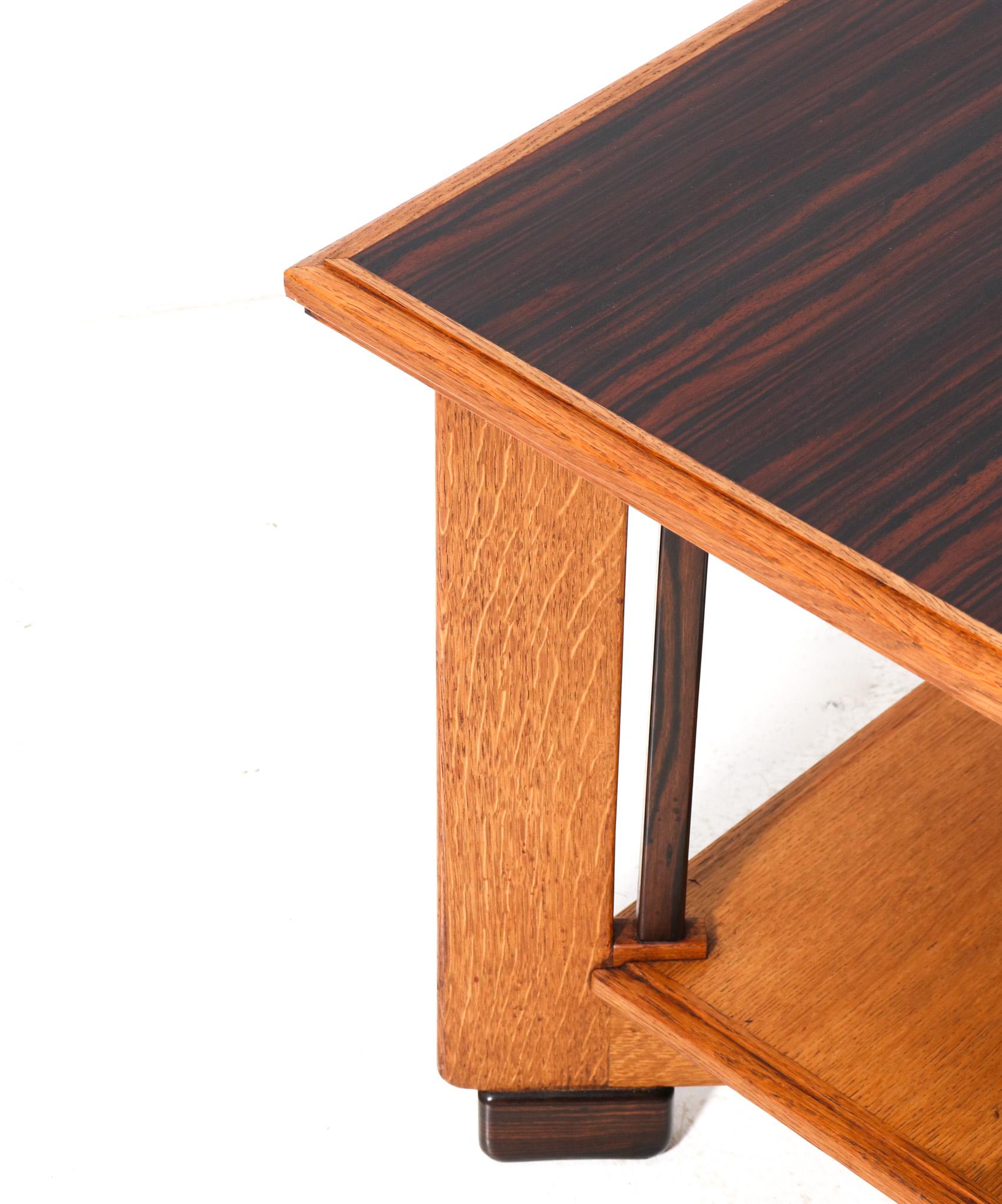 Oak Art Deco Modernist Large Coffee Table by Anton Lucas Leiden, 1920s ...