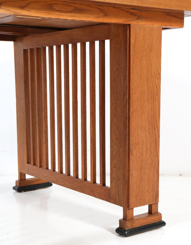 Oak Art Deco Modernist Writing Table or Dining Table by Architect ...
