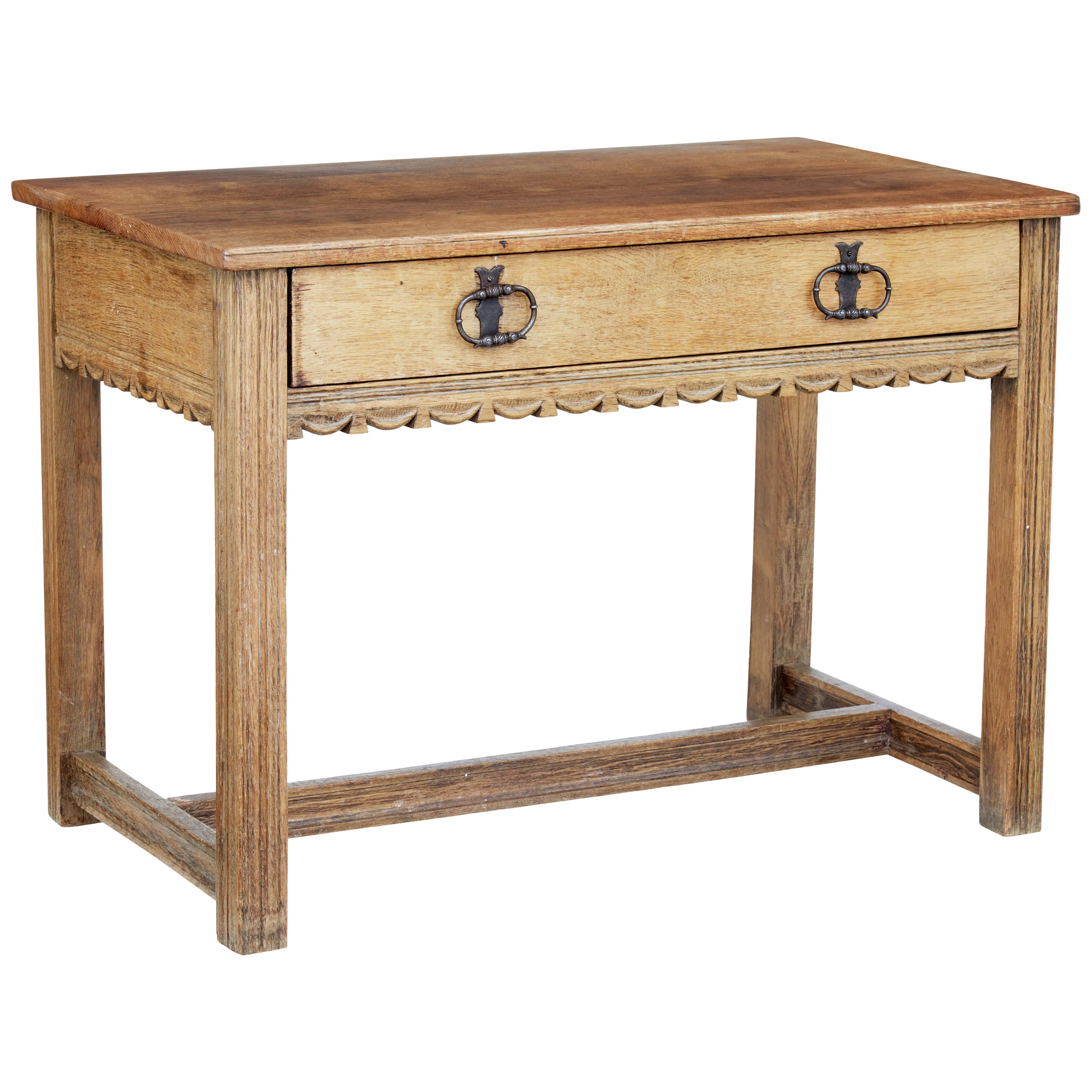 Arts and Crafts Oak Library Table at 1stdibs