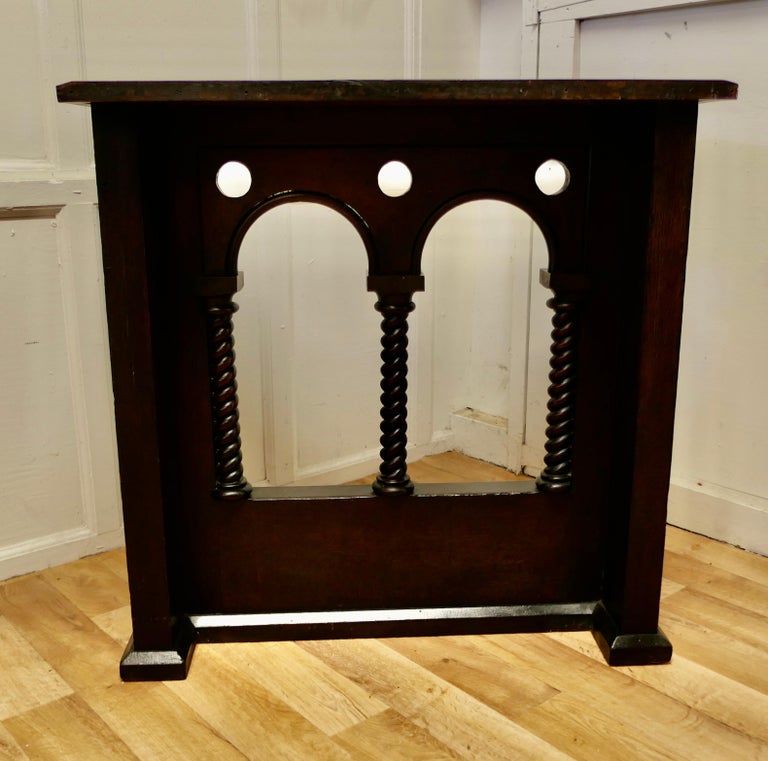 Oak Arts and Crafts Restaurant Reception Podium, Greeter For Sale at ...