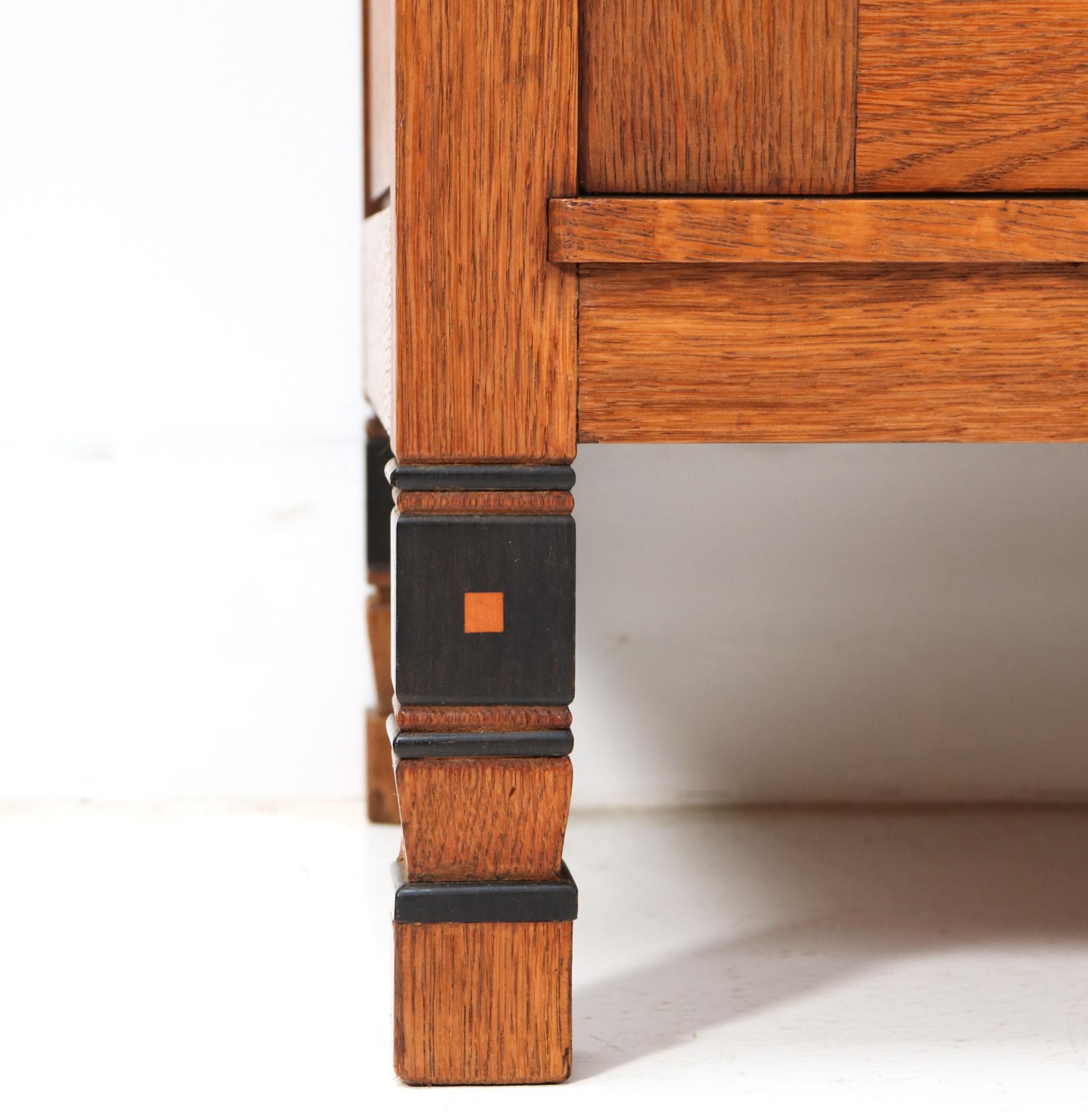 Oak Arts and Crafts Bookcase by Anton Sanders for J.A. Huizinga ...