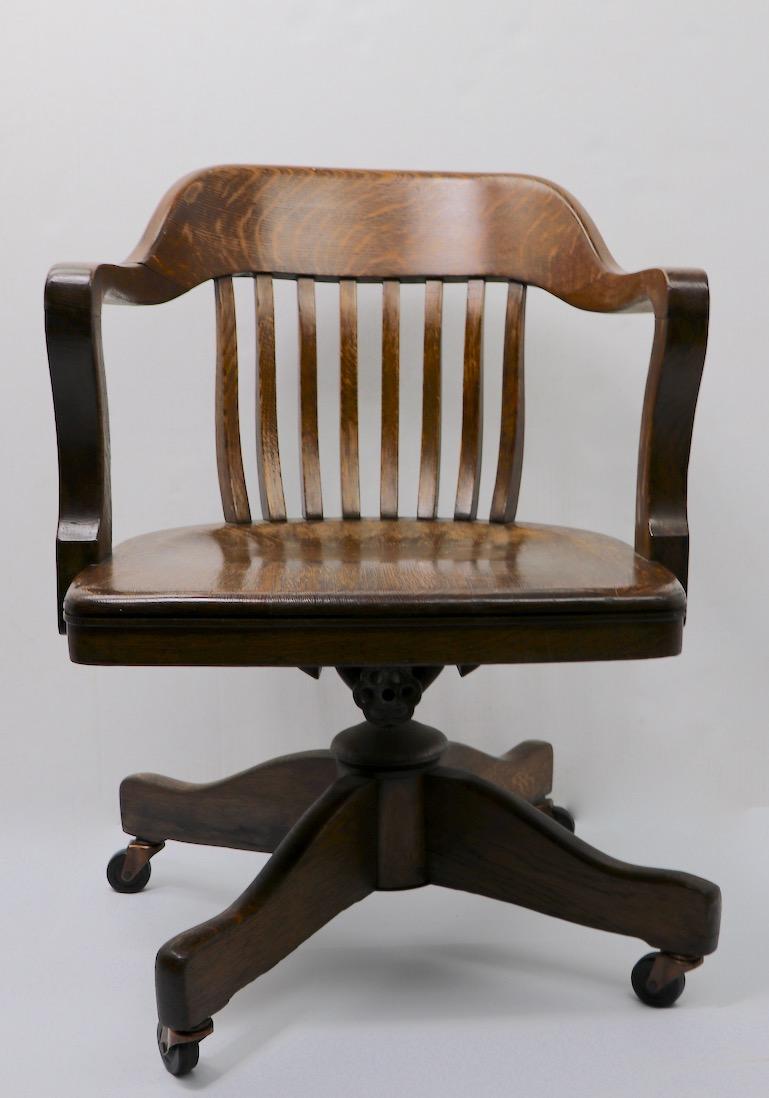 Oak Bank of England Swivel Office Chair at 1stDibs | bank of england ...