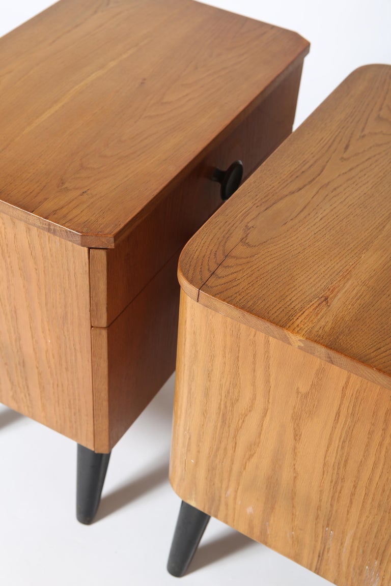 Mid Century Czech Modernist side tables by Jindrich Halabala at 1stDibs
