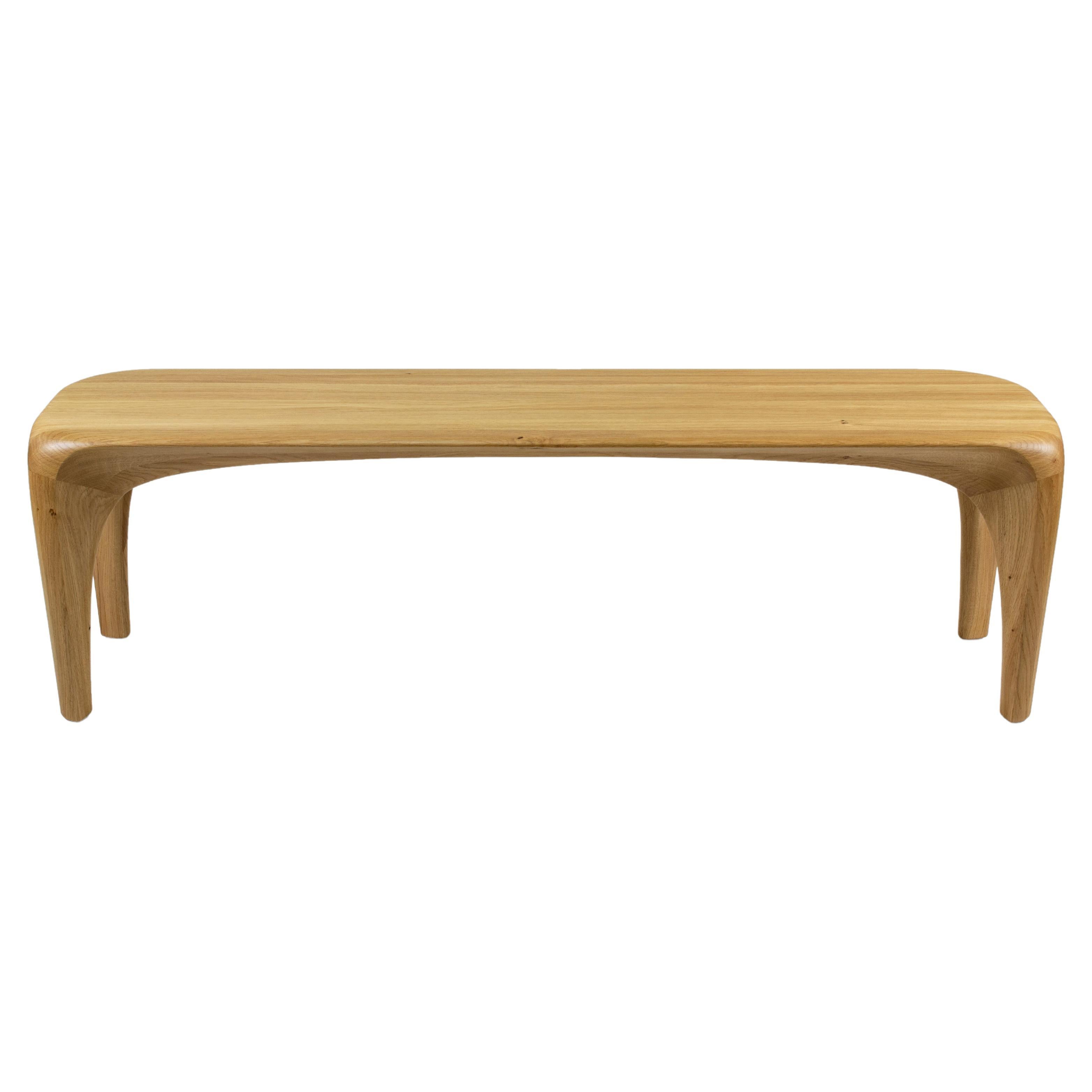 Oak Table Spline by Maxime Goléo For Sale at 1stDibs