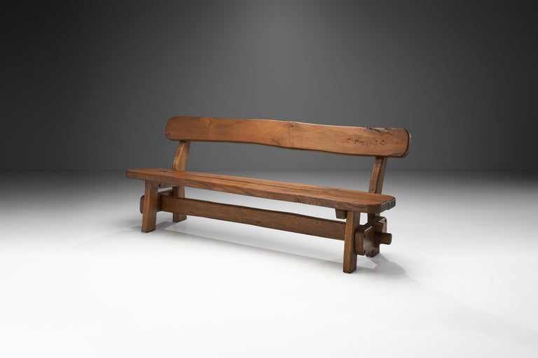 Oak Bench with Mortise and Tenon Joinery, Europe ca 1950s For Sale at ...