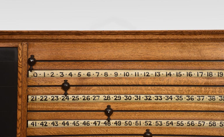 Oak Billiard Scoreboard at 1stDibs