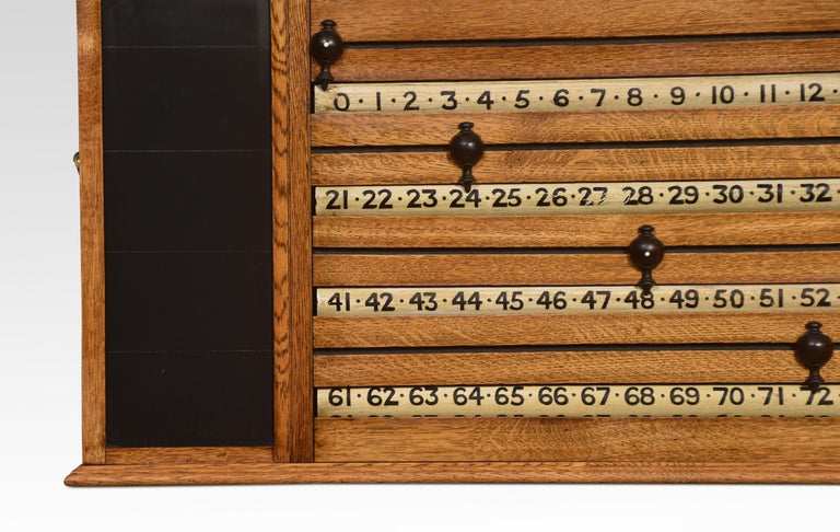 Oak Billiard Scoreboard at 1stDibs