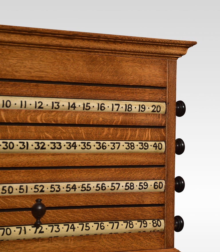 Oak Billiard Scoreboard at 1stDibs