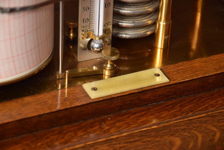 Oak Cased Barograph by A J Lizars at 1stDibs